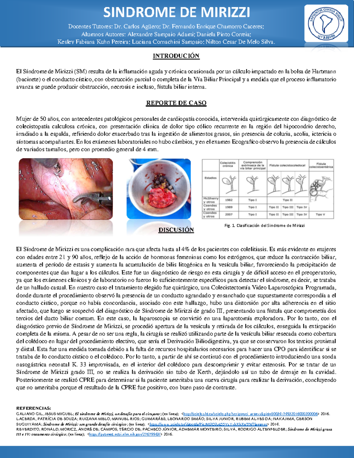 Casuistico Sobre Sindrome Mirizzi - Fig. 1. ClasificaciÛn del Sindrome ...