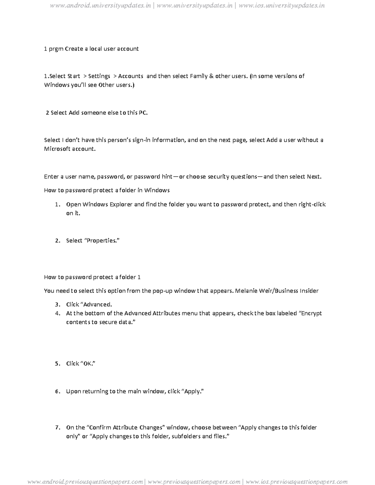 Cyber Security Lab - 1 prgm Create a local user account 1 Start ...