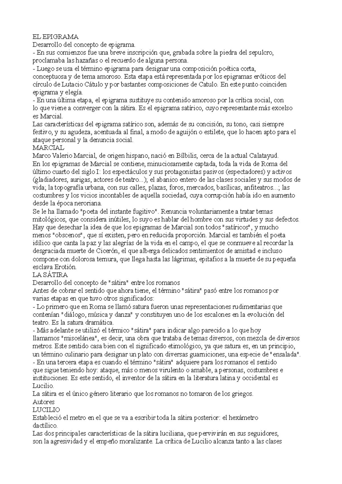 El epigrama,la sátira y la fábula - EL EPIGRAMA Desarrollo del concepto ...