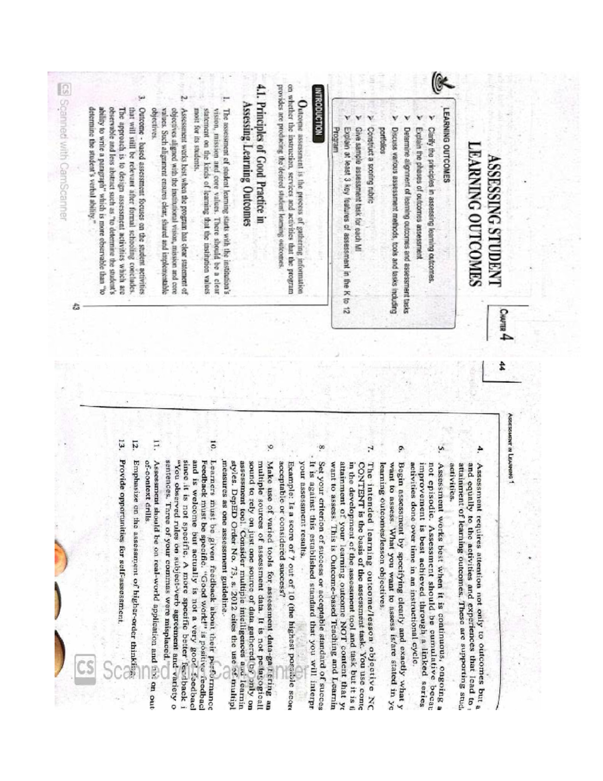 Pones - Study Guide - CHAPTER 4 ASSESSMENT IN LEARNING 1 44 ASSESSING ...