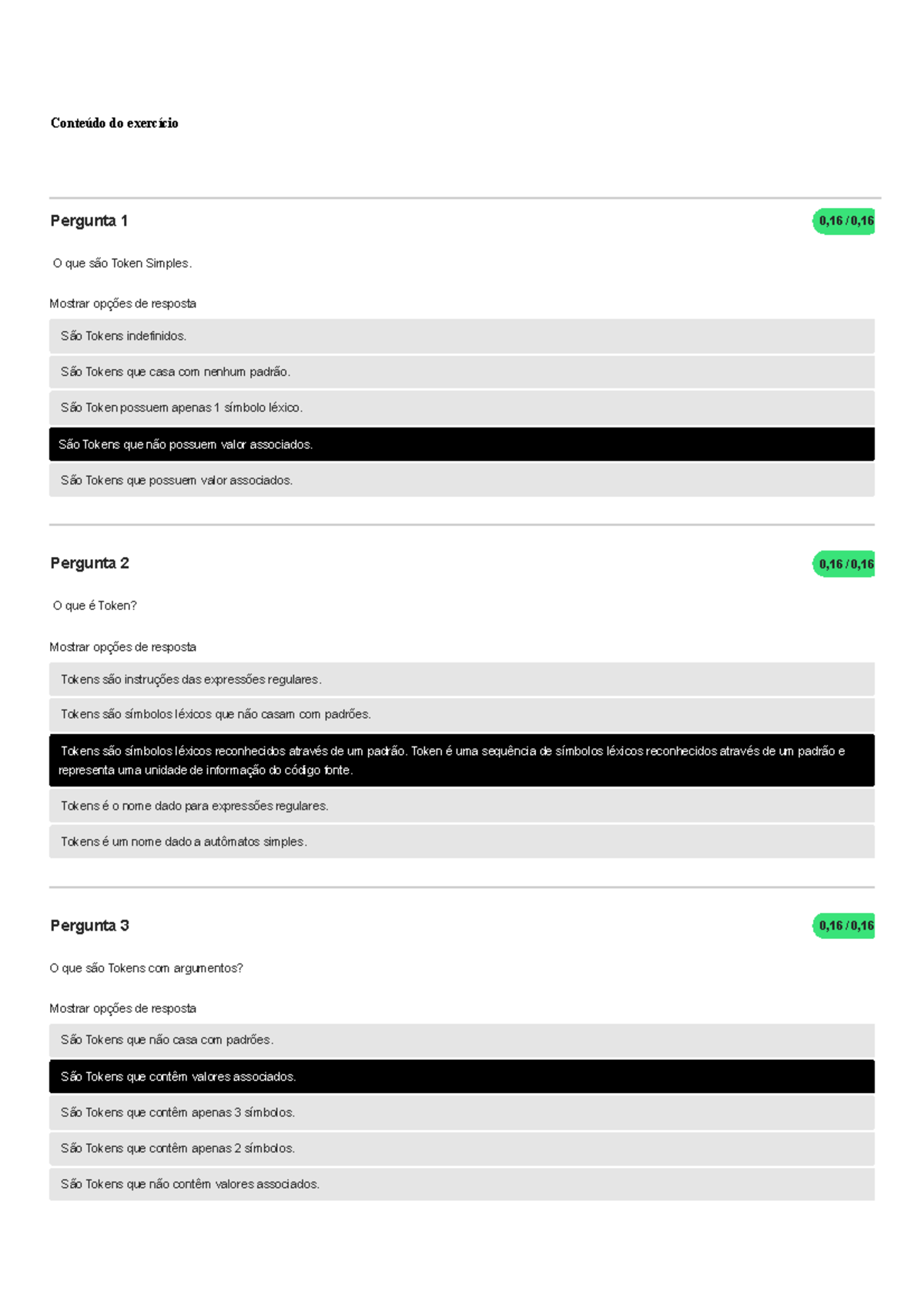 AS 1 - compiladores e interpretadores - Conteúdo do exercício Mostrar ...