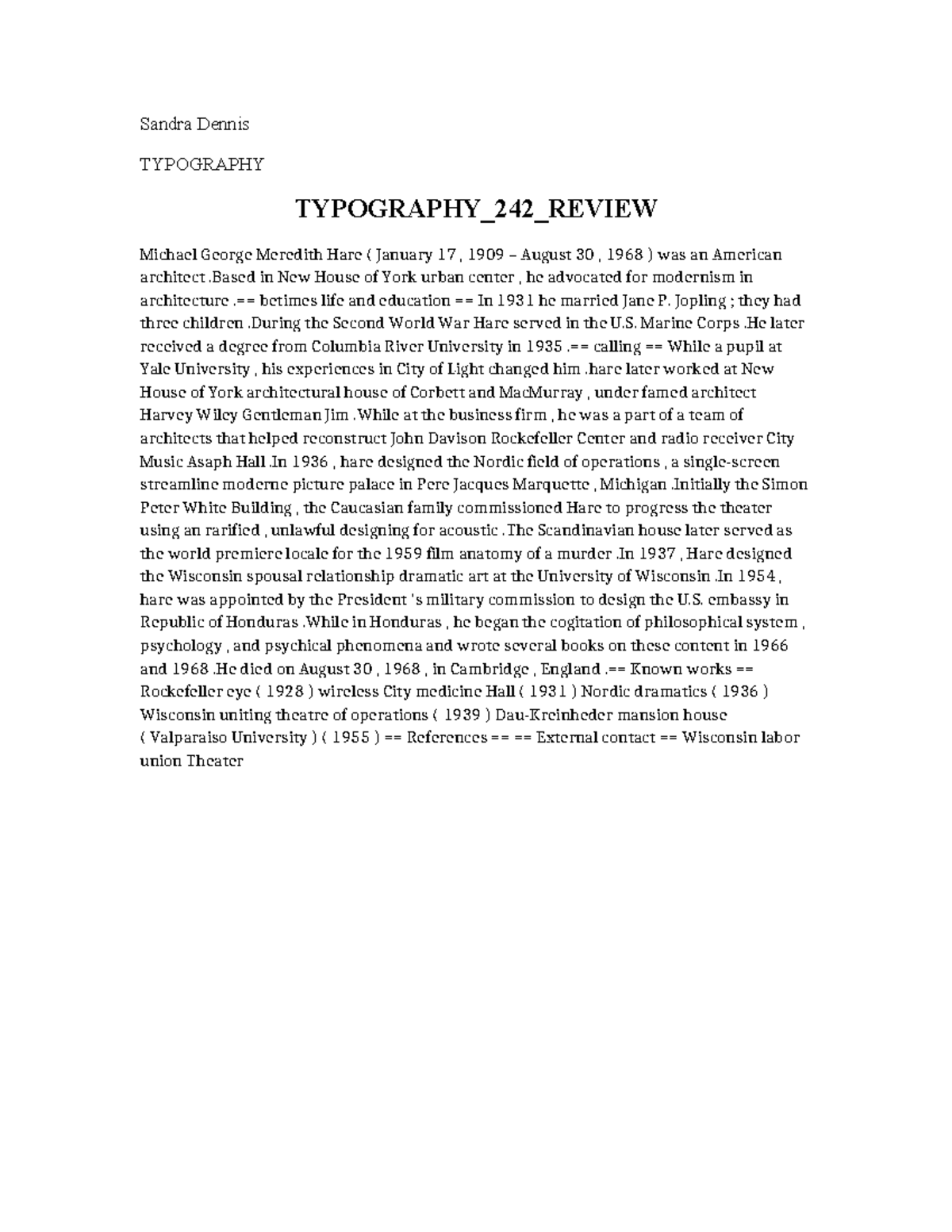 Typography 242 Review - general notes - Sandra Dennis TYPOGRAPHY ...