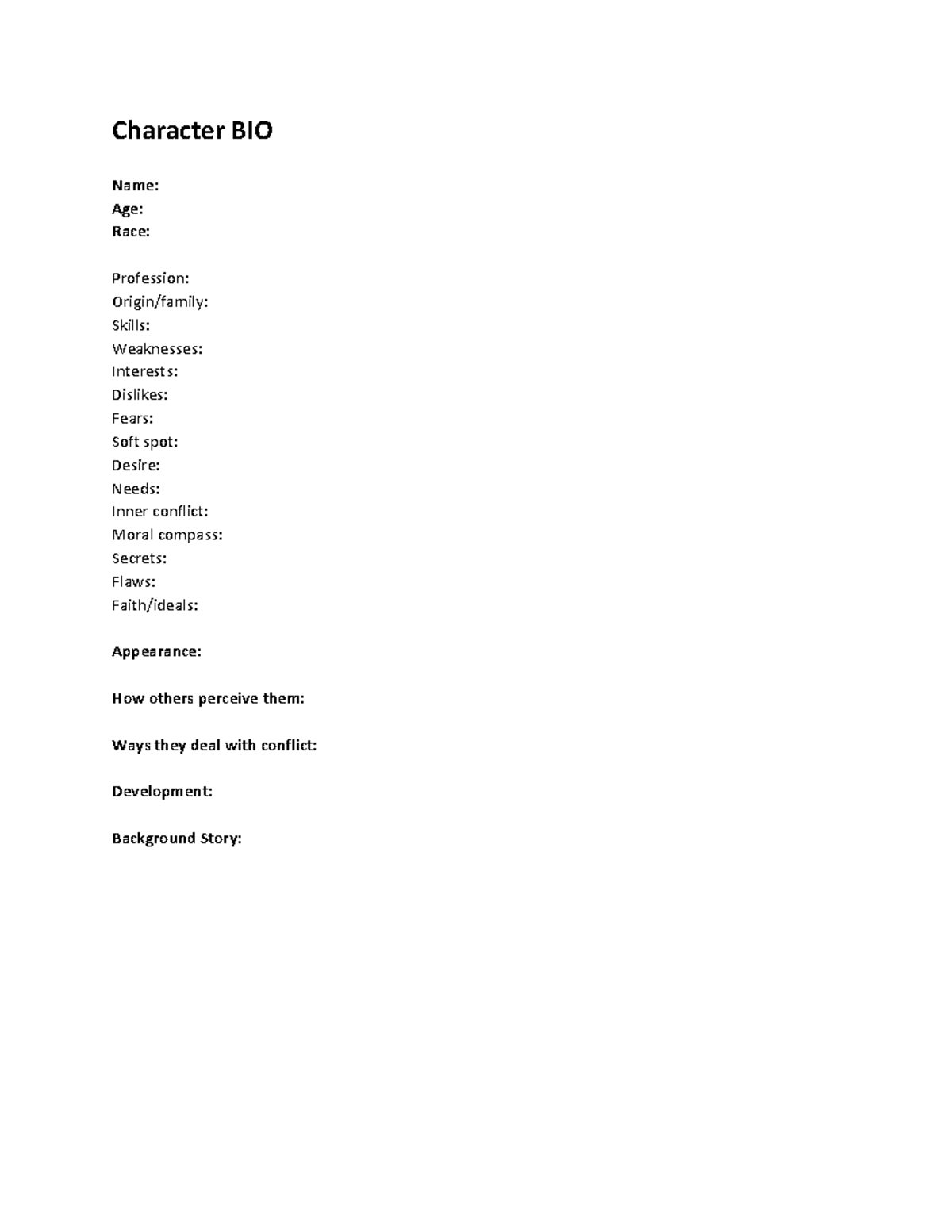 Aiju+BIO - ds - Character BIO Name: Age: Race: Profession: Origin ...