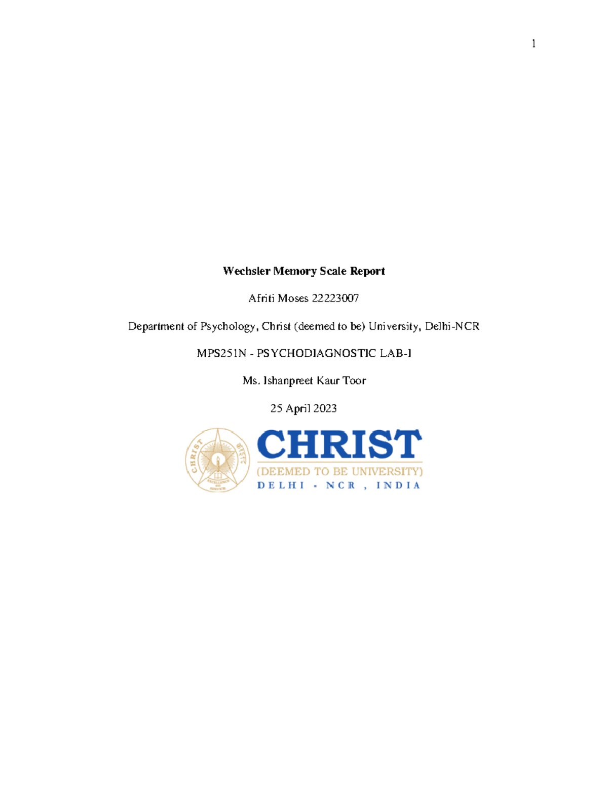 Wechsler Memory Scale Report - Wechsler Memory Scale Report Afriti ...