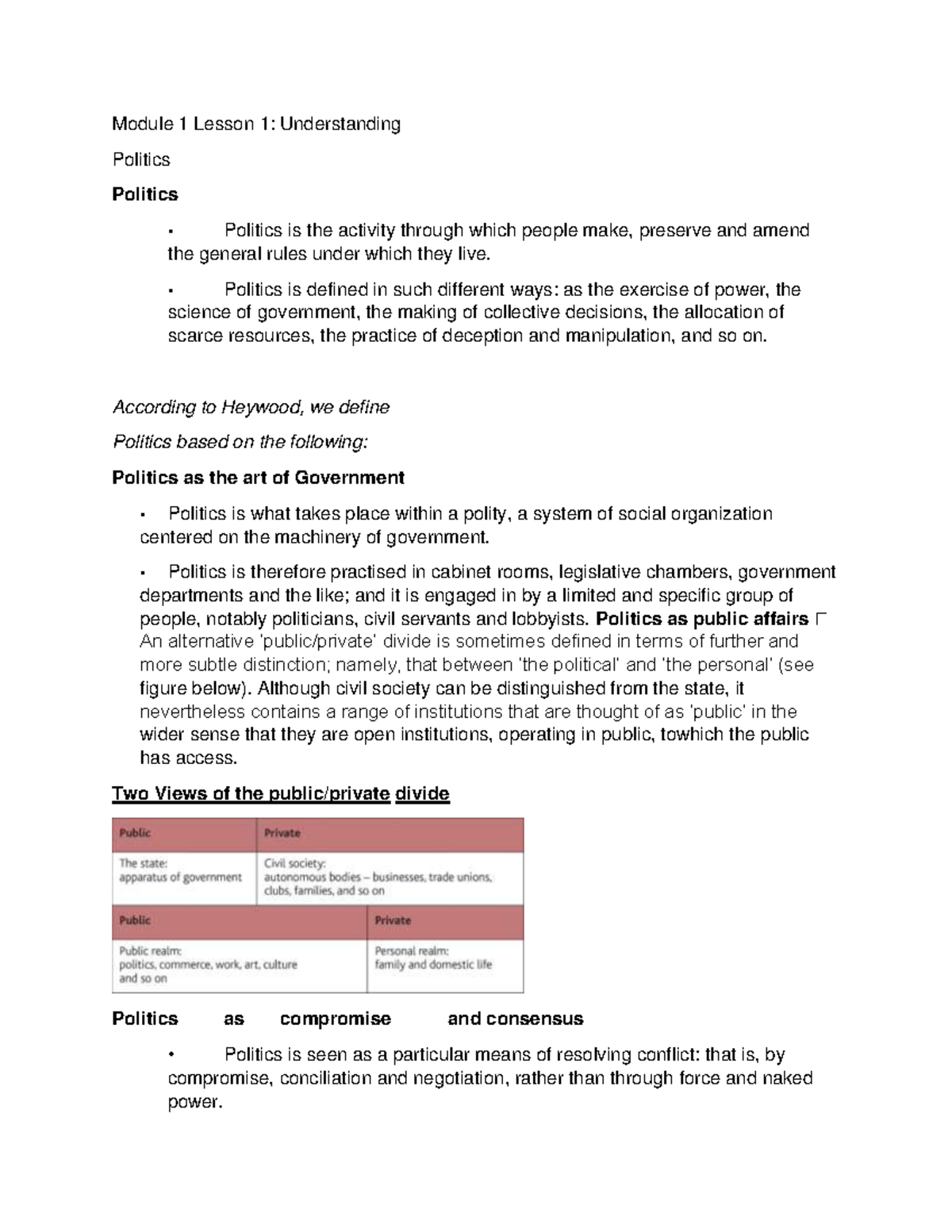 Politics - Lecture notes 3 - English Literature - Studocu