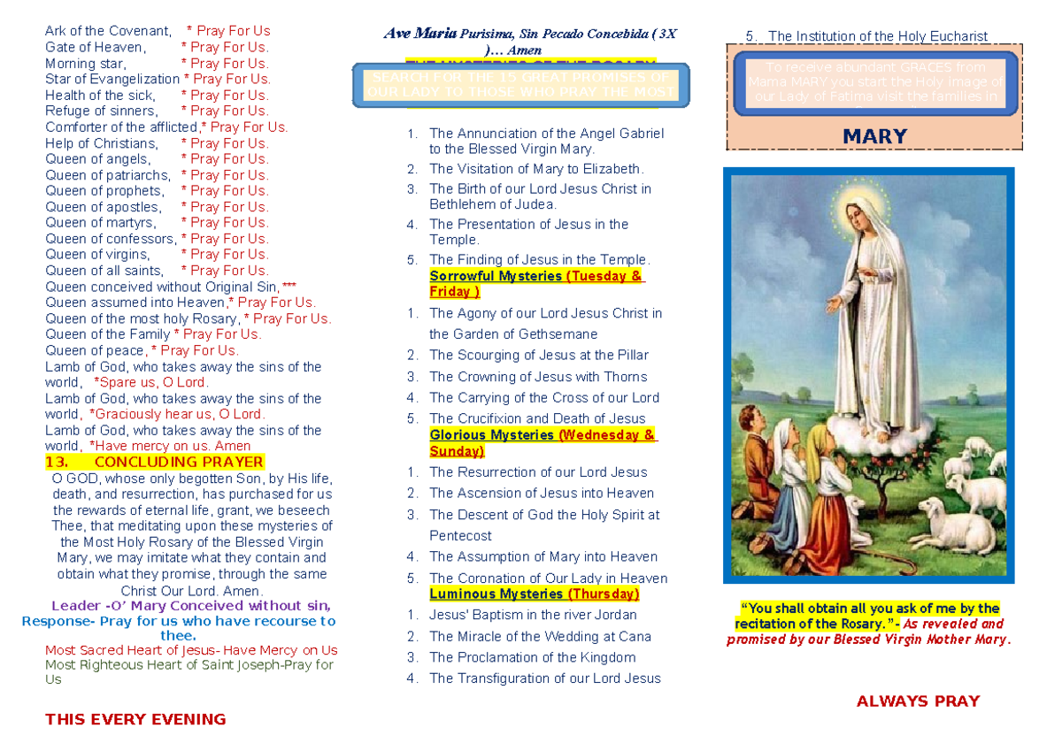 Brochure 2022- English-The-Most-Holy-Rosary-Booklet-1 - Ark of the ...