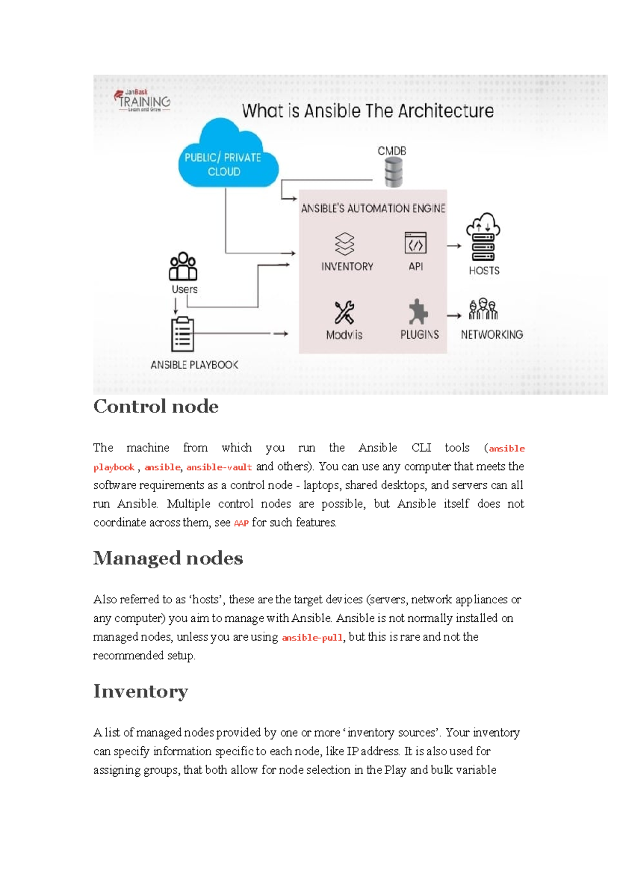 Ansible - ádd - Control node The machine from which you run the Ansible ...