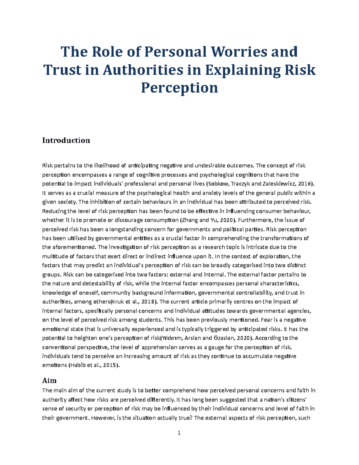 NEW sociology SPSS (2) - assingment - The Role of Personal Worries and ...