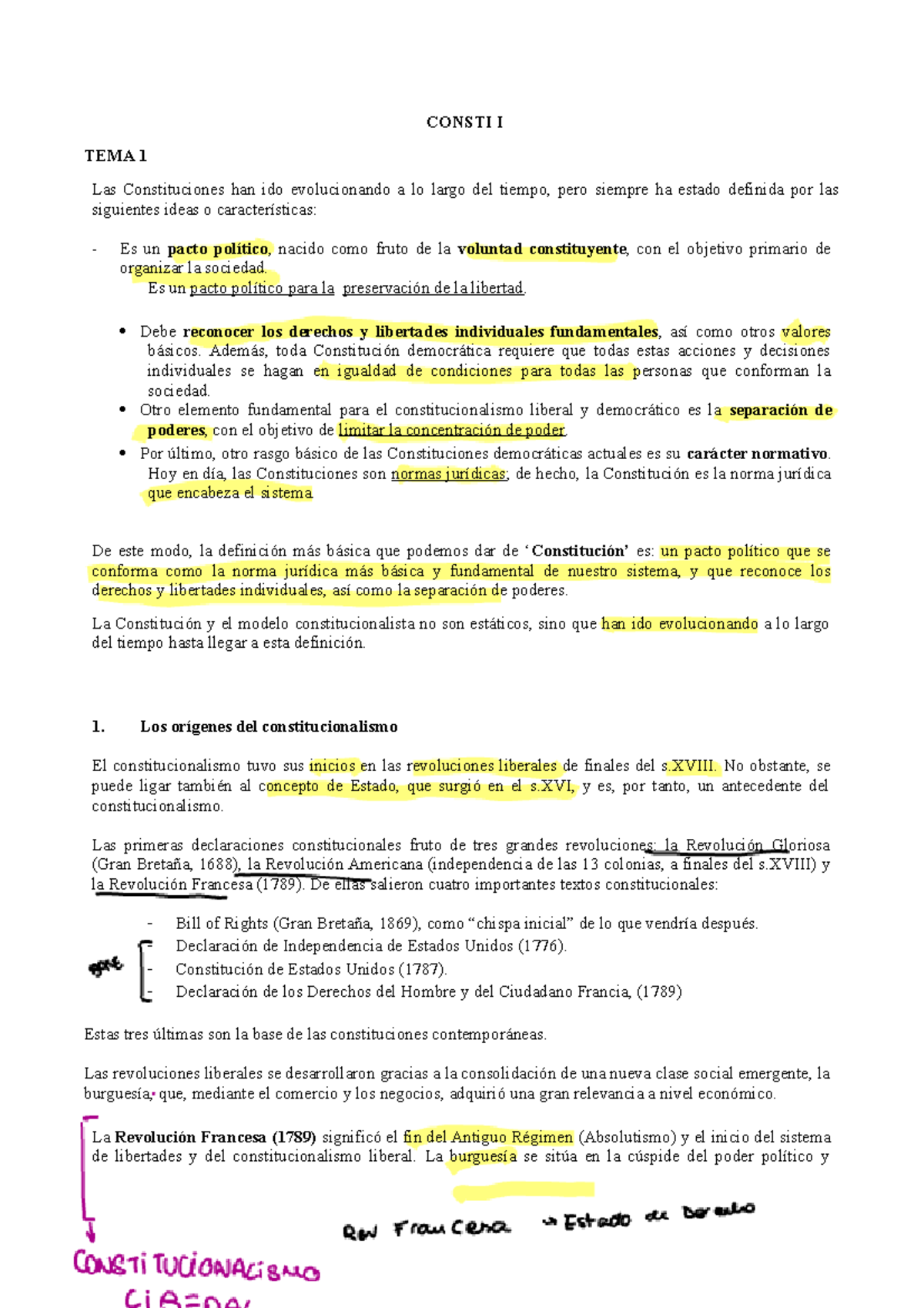 Resumen Consti - Hay un tema que falta por que cambio la ley de los tratados. No lo preguntaron ...