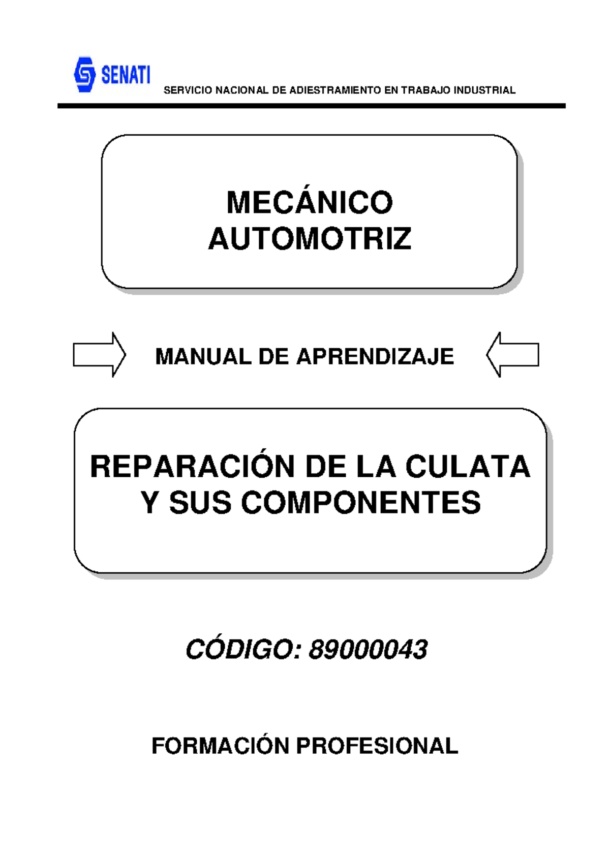 89000043 REP. DE LA Culata Y SUS Componentes - SERVICIO NACIONAL DE ...