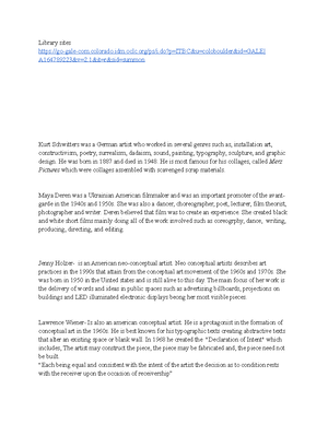 CMPD paper Outline - Samantha Molenaar 3/31/ CMPD Interpretation on Art ...