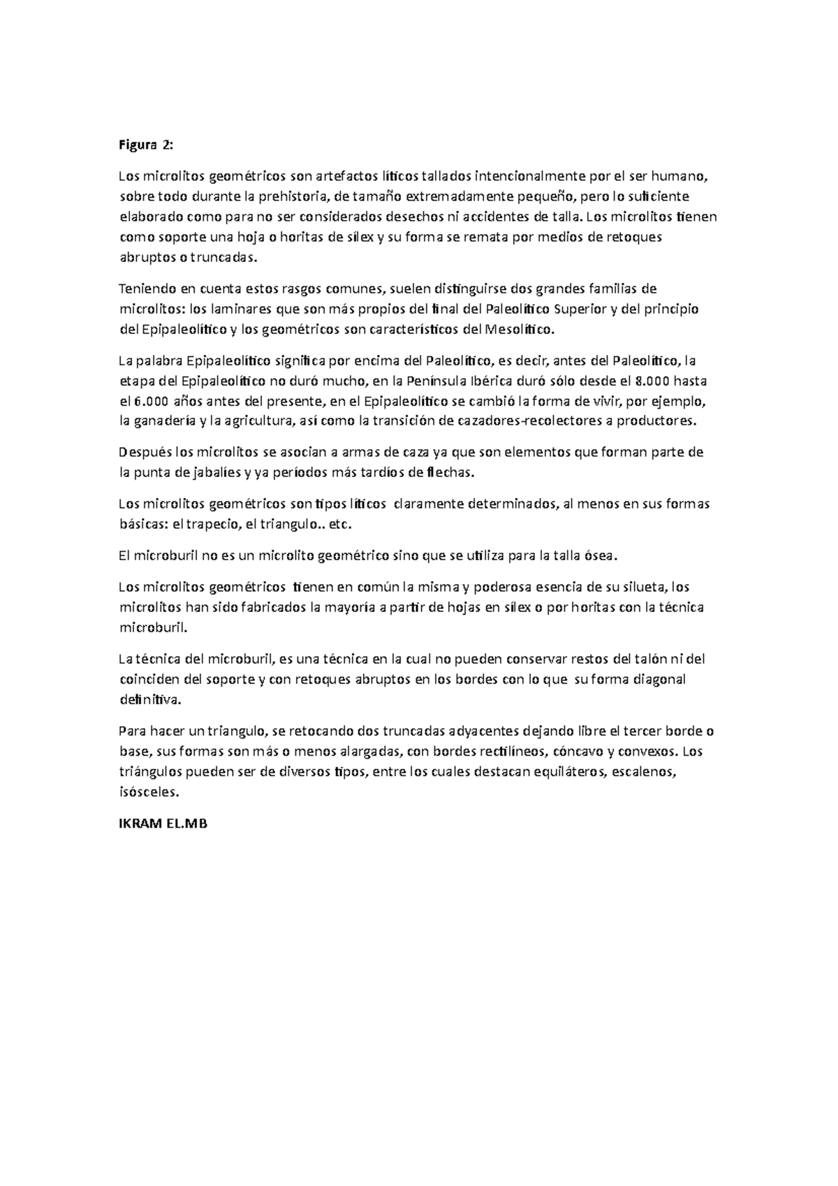Pec 5 prehistoria - Los microlitos - Figura 2: Los microlitos ...