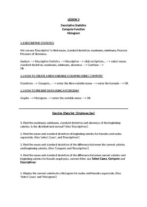 Introduction to Statistics Cheat Sheet - Formulas - - Studocu