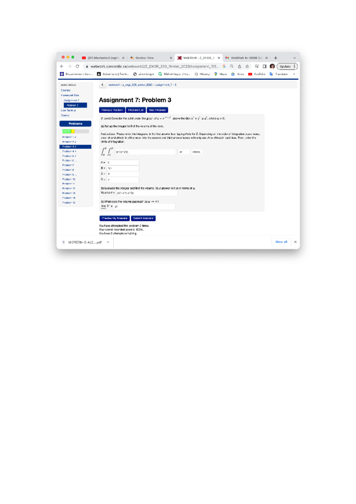 webwork assignement 7 - ENGR 233 - Studocu