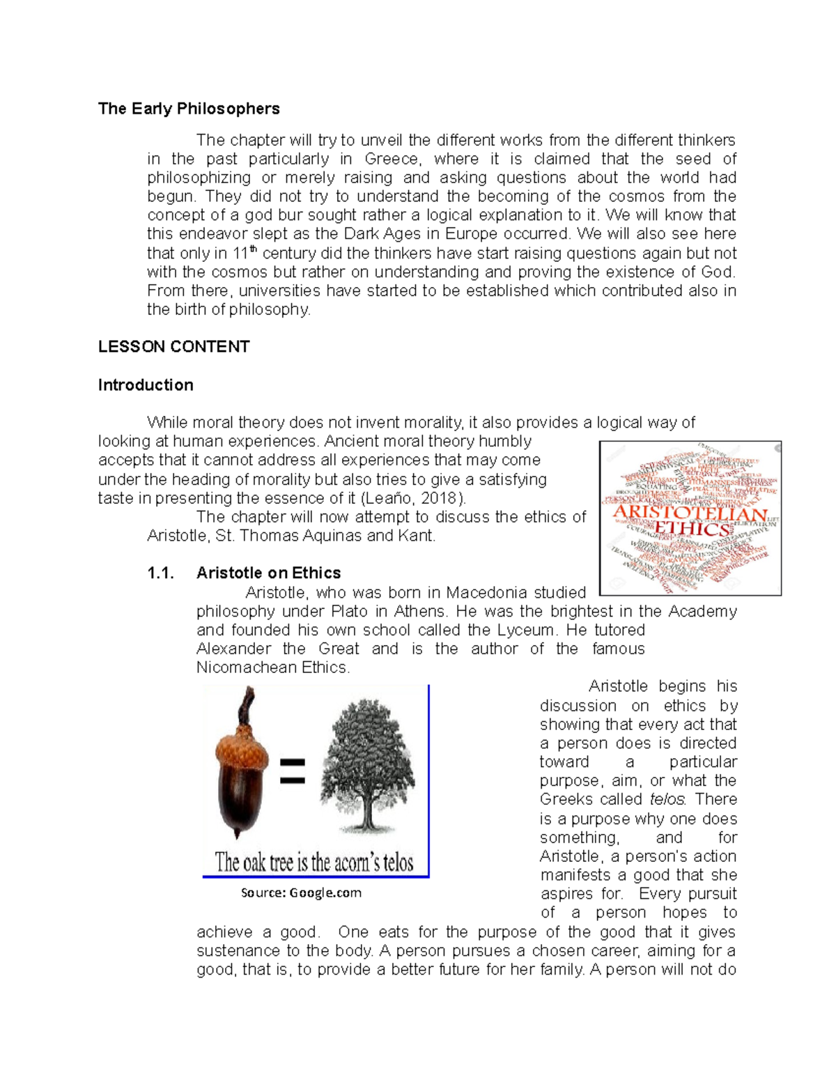 The Early Philosophers - They did not try to understand the becoming of the cosmos from the ...