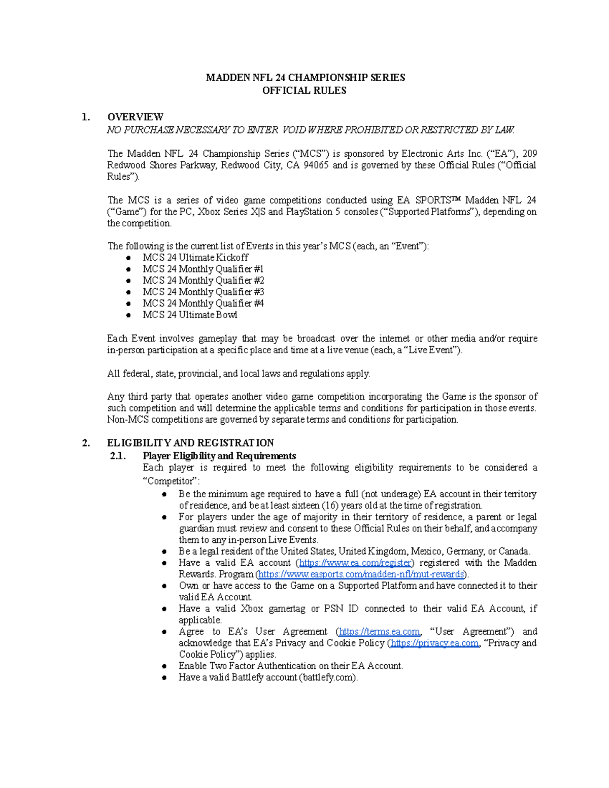 MCS 24 Official Rules - this is that - MADDEN NFL 24 CHAMPIONSHIP ...