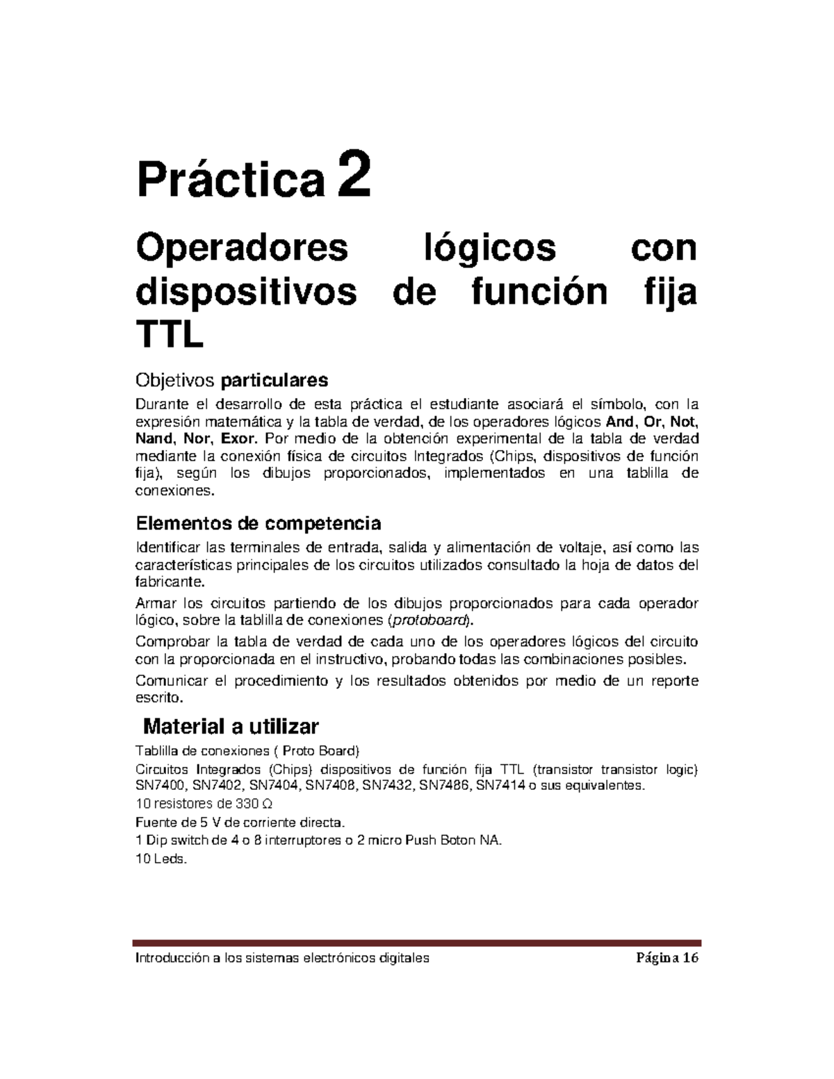 Practica 2 - Práctica 2 Operadores lógicos con dispositivos de función ...