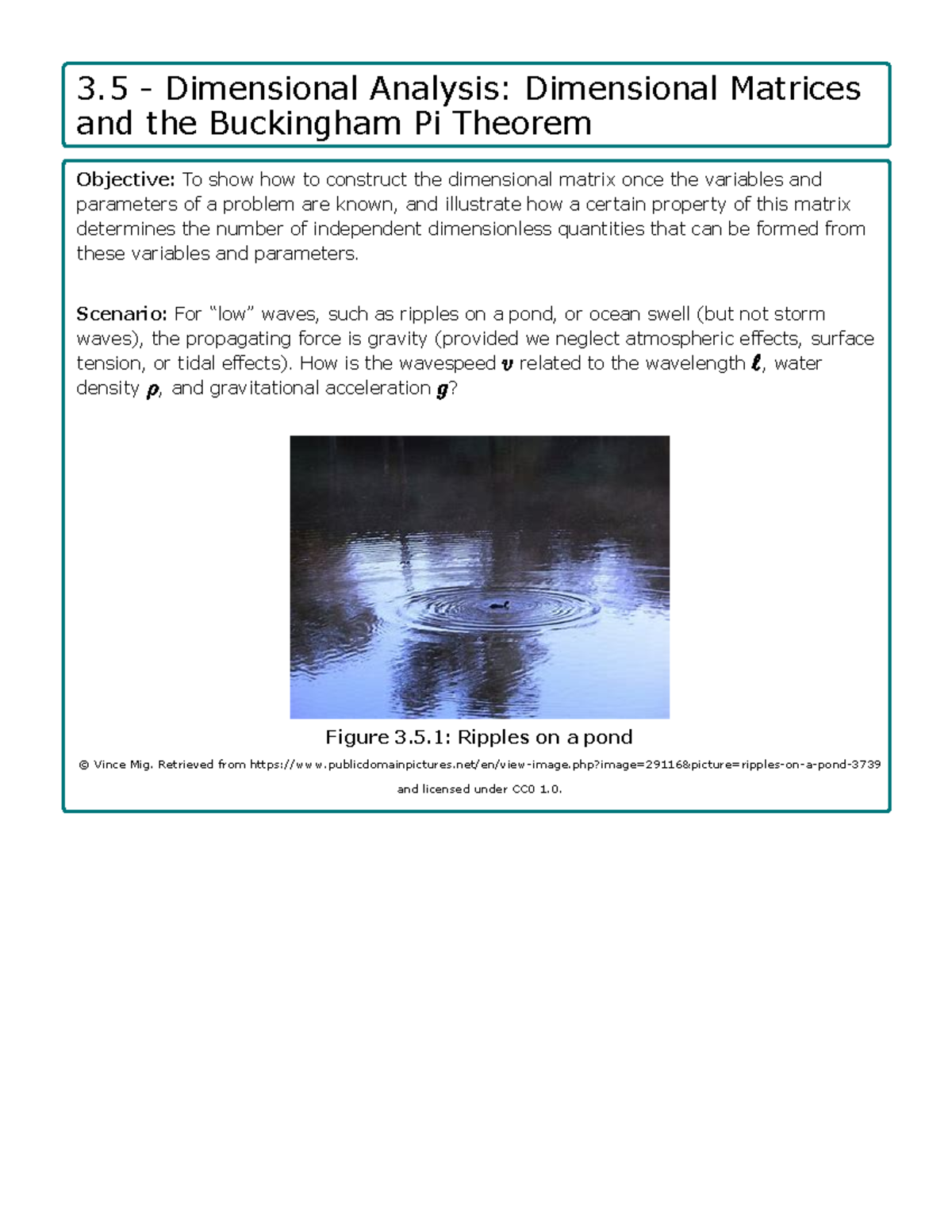 3.5 - Dimensional Analysis Dimensional Matrices and the Buckingham Pi ...