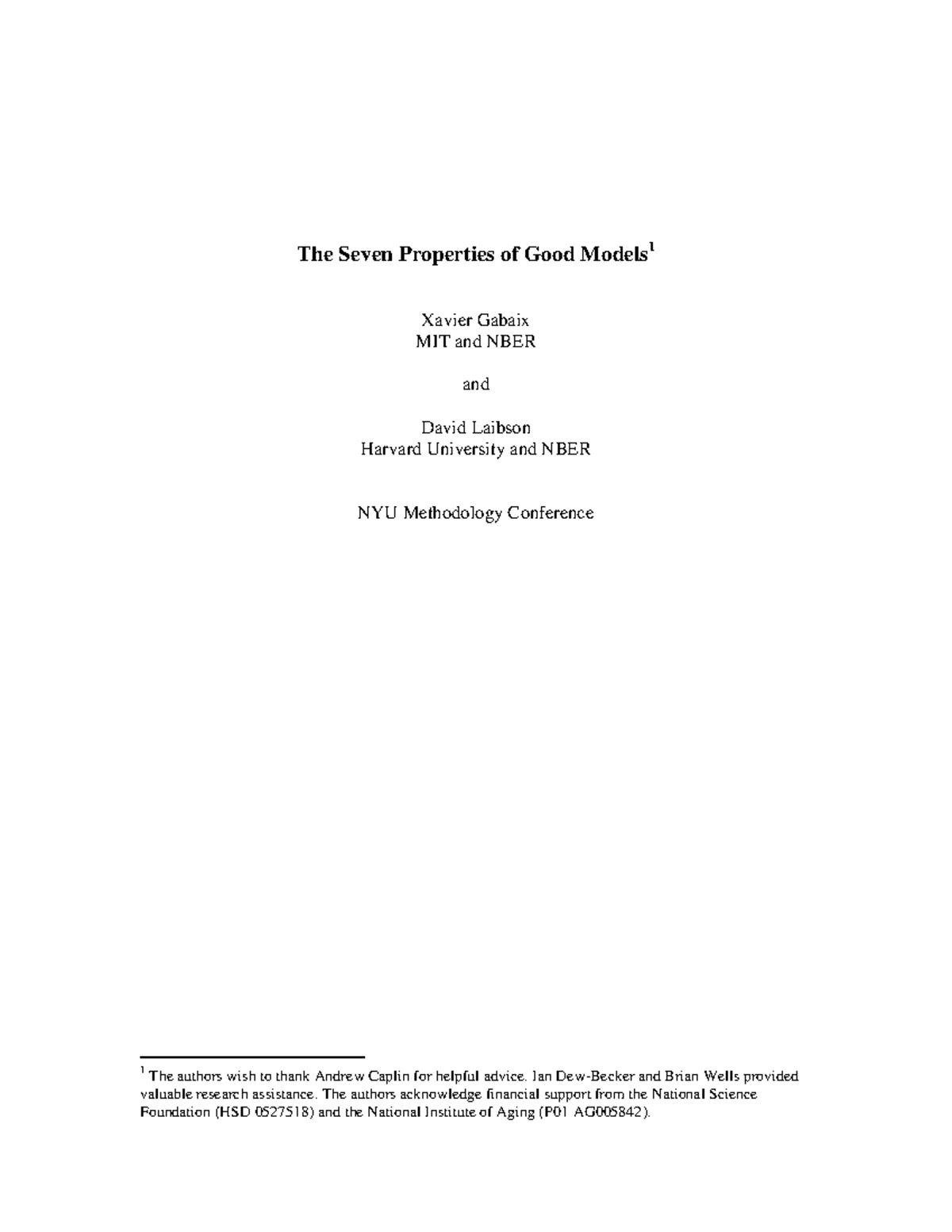 Seven properties 2008 - Important lecture notes for economics students ...