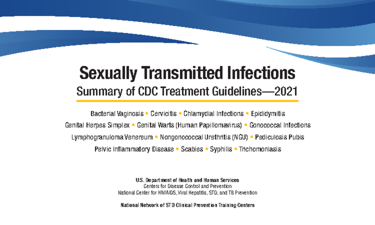 Pocket-guide 2021 STD's - Sexually Transmitted Infections Summary of ...