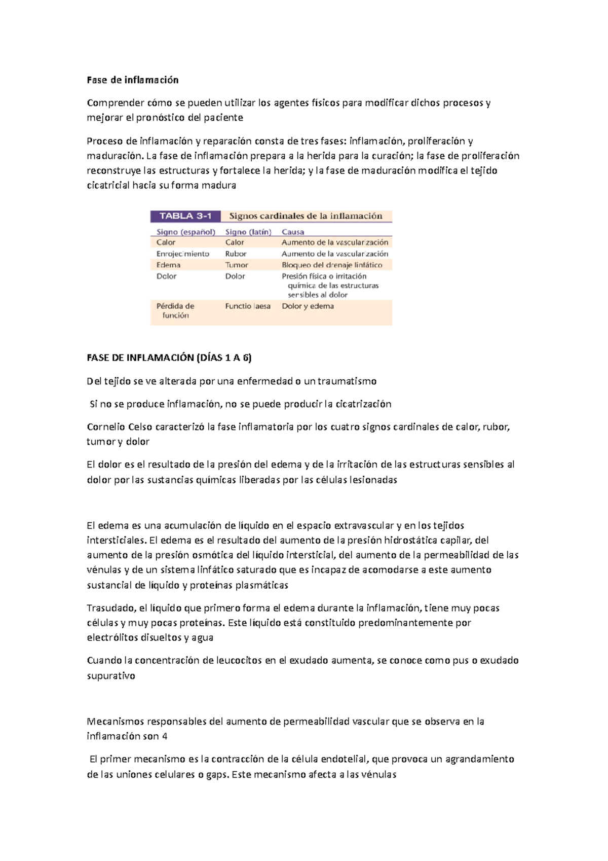 Faee de inflamación 1 - Fase de inflamación Comprender cómo se pueden ...