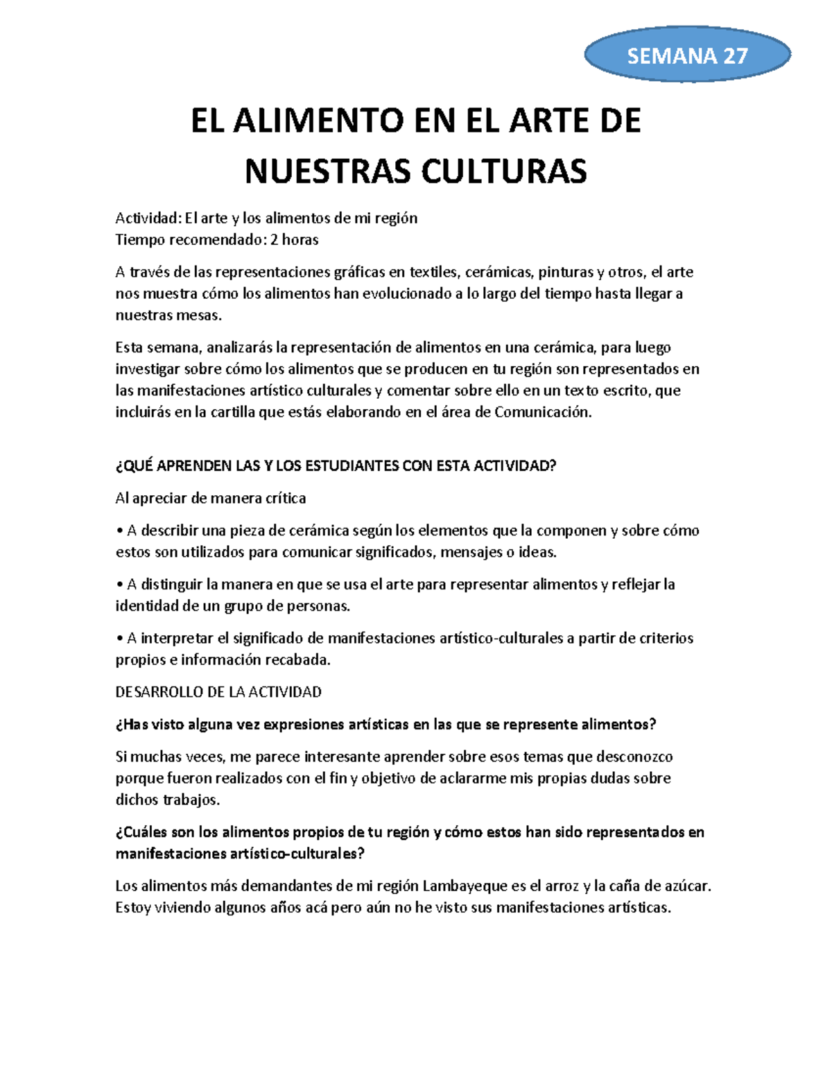 EL Alimento EN EL ARTE DE Nuestras Culturas - EL ALIMENTO EN EL ARTE DE ...