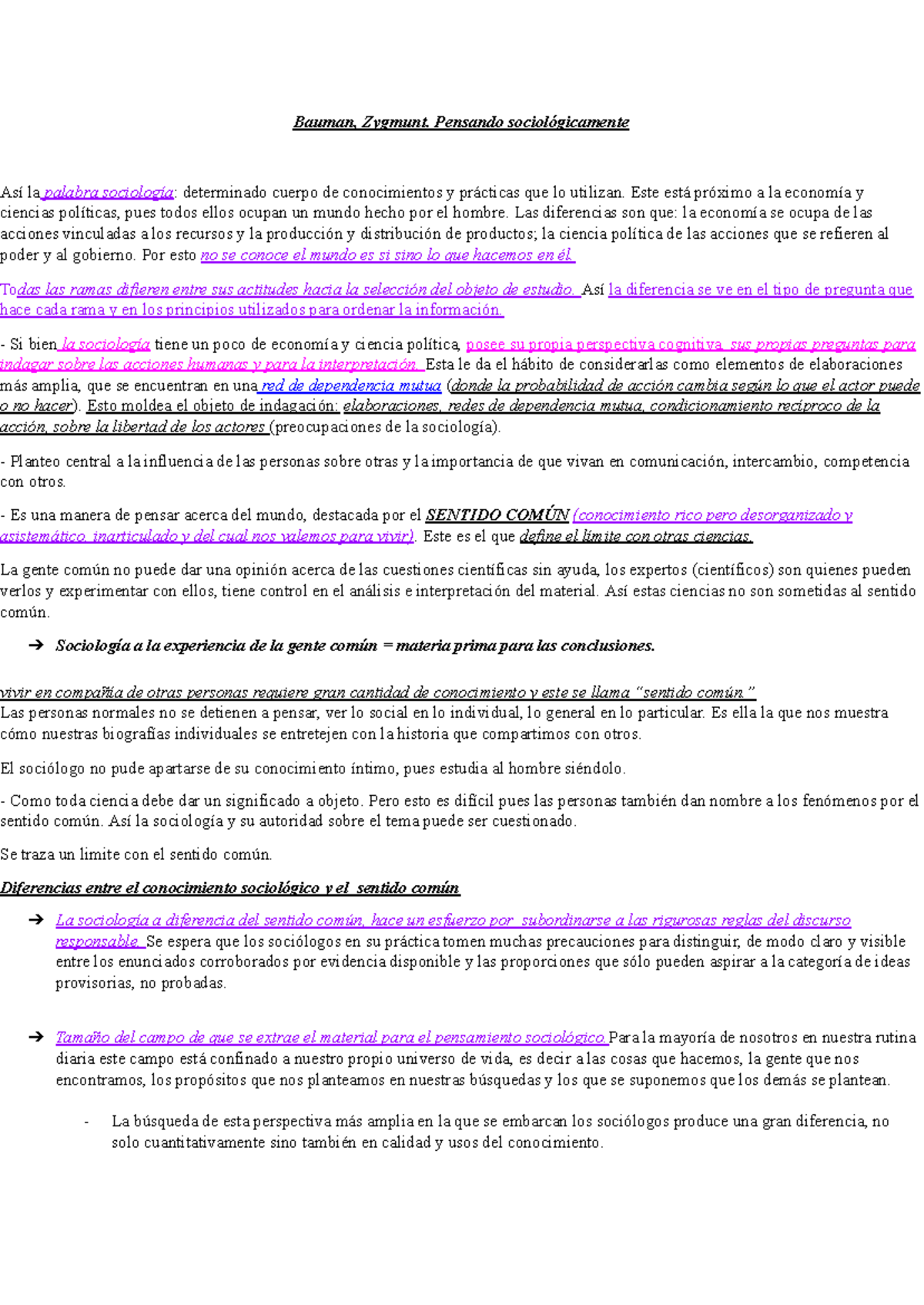 Zygmunt Bauman pensando sociológicamente resumen - Bauman, Zygmunt ...
