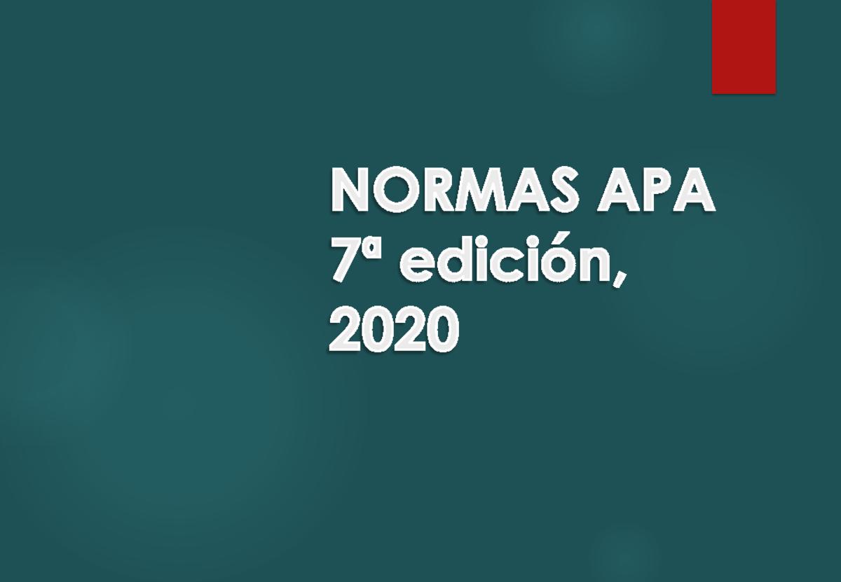 Redacción general-Normas APA 2020-7ma. Ed-1 - øQuÈ son las normas APA ...