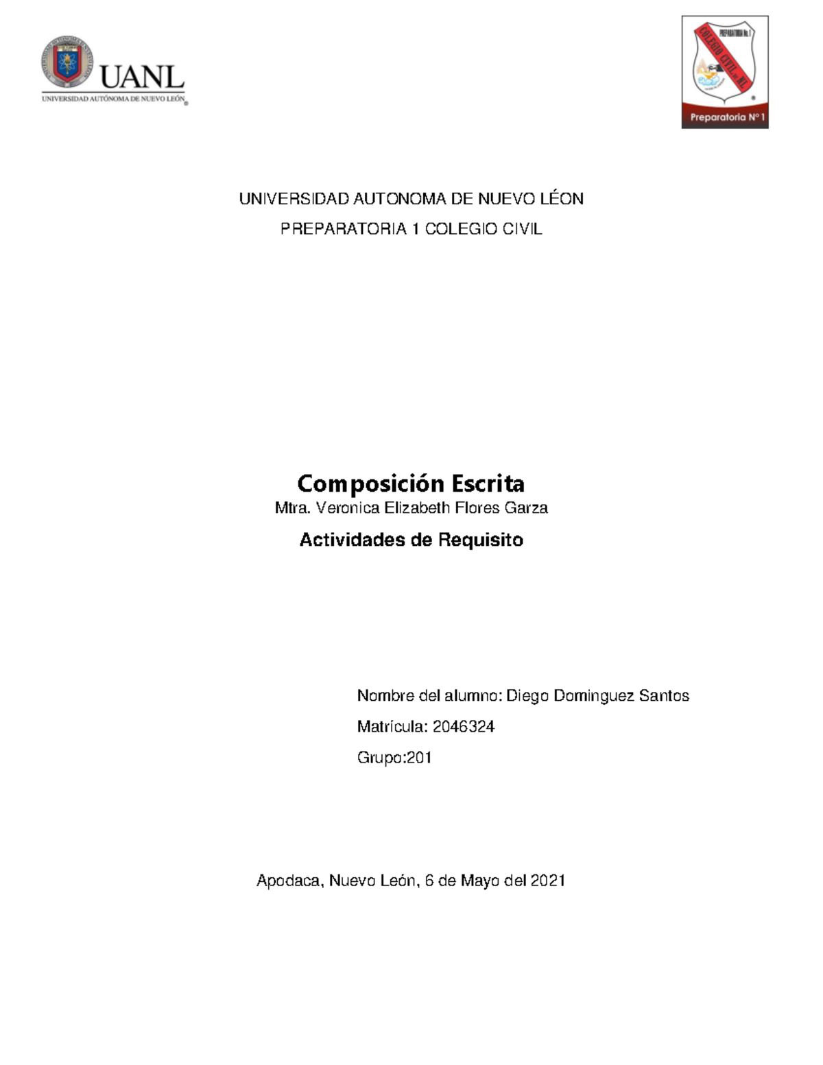 Actividades de requisito Composicion escrita Etapa 4 - Composición ...
