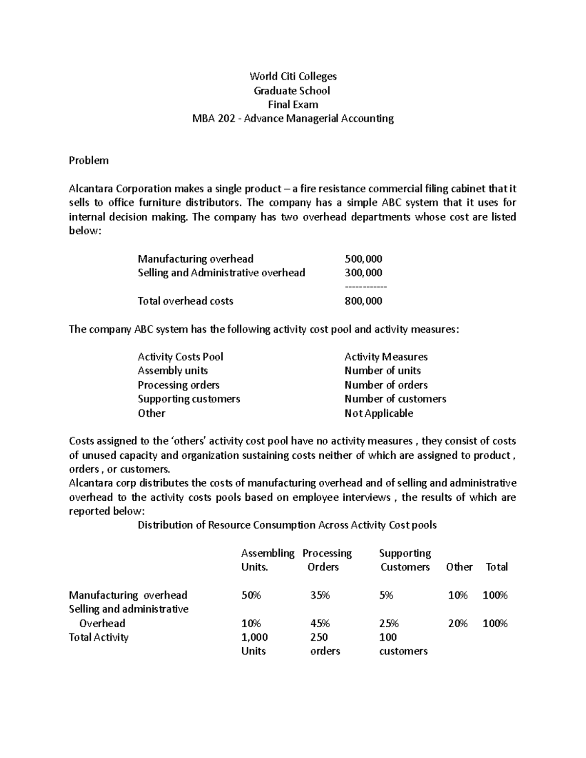 Managerial-Final-group-exam - World Citi Colleges Graduate School Final ...