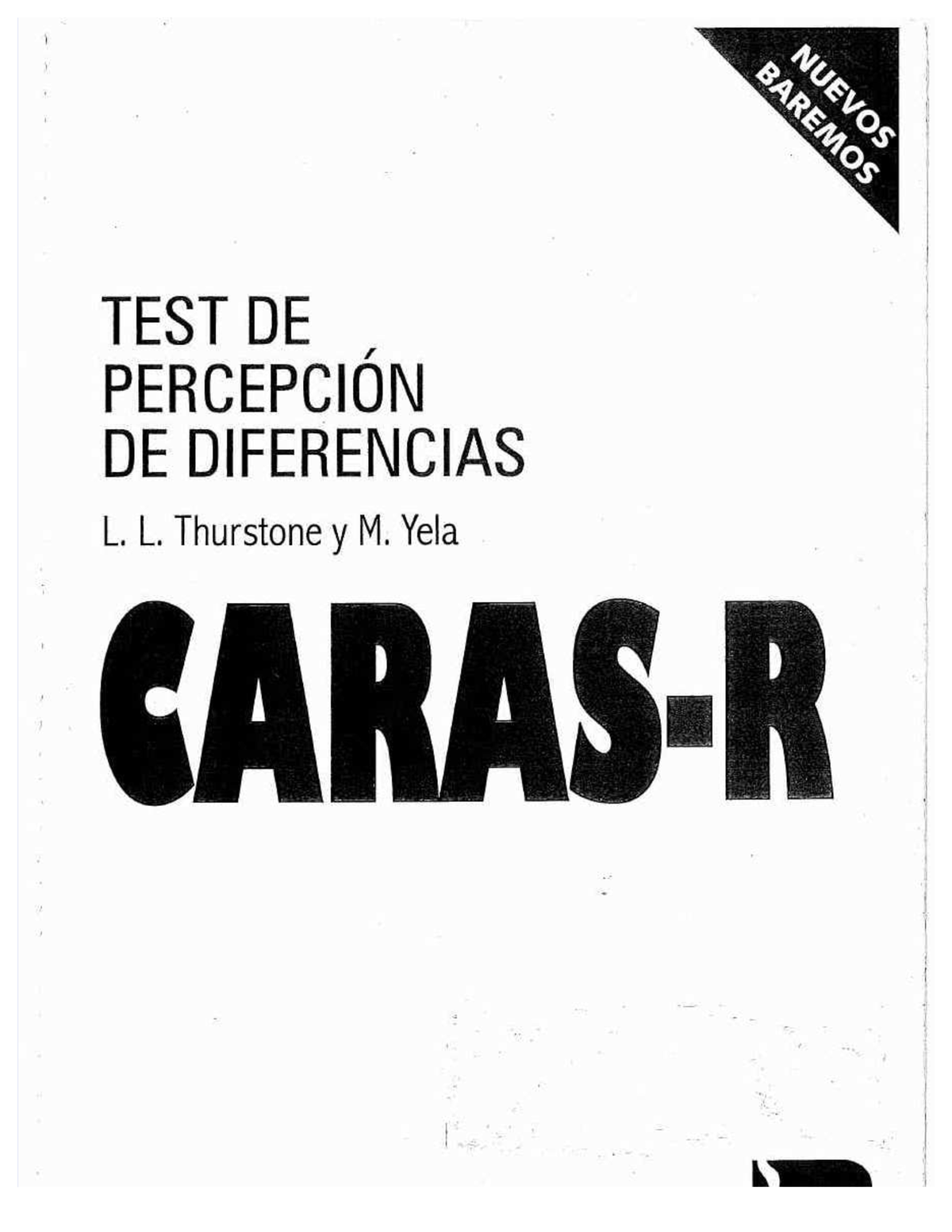 Test de Percepción de Diferencias CARAS - R - Eduacion Primaria - Studocu