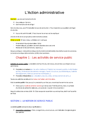 Action administrative - Les activités de services publics - L2 S3 → ...