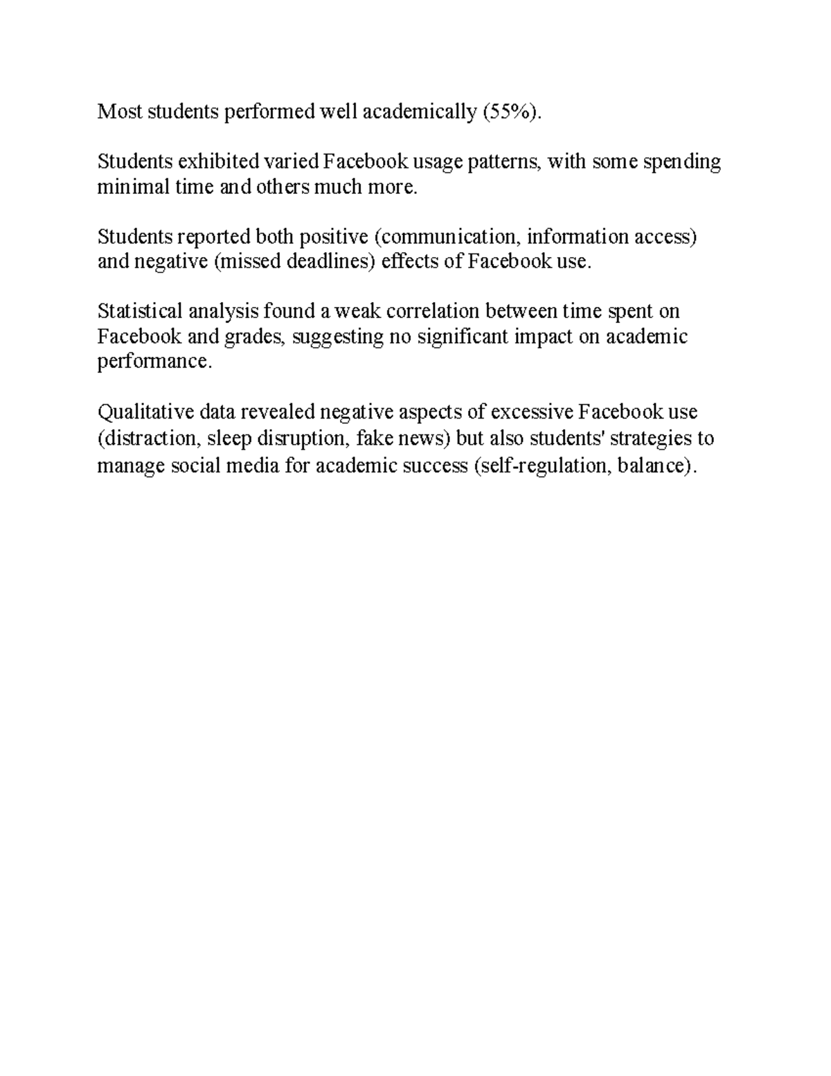 Most students performed well academically - Students exhibited varied ...