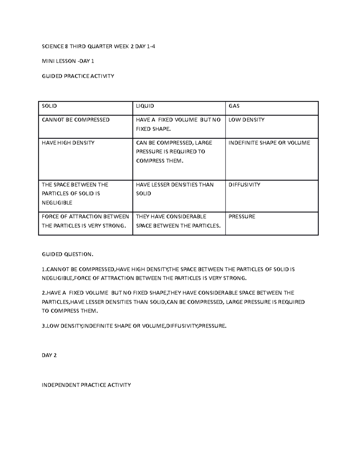 Science 8 Third-WPS Office WEEK 2 - SCIENCE 8 THIRD QUARTER WEEK 2 DAY ...