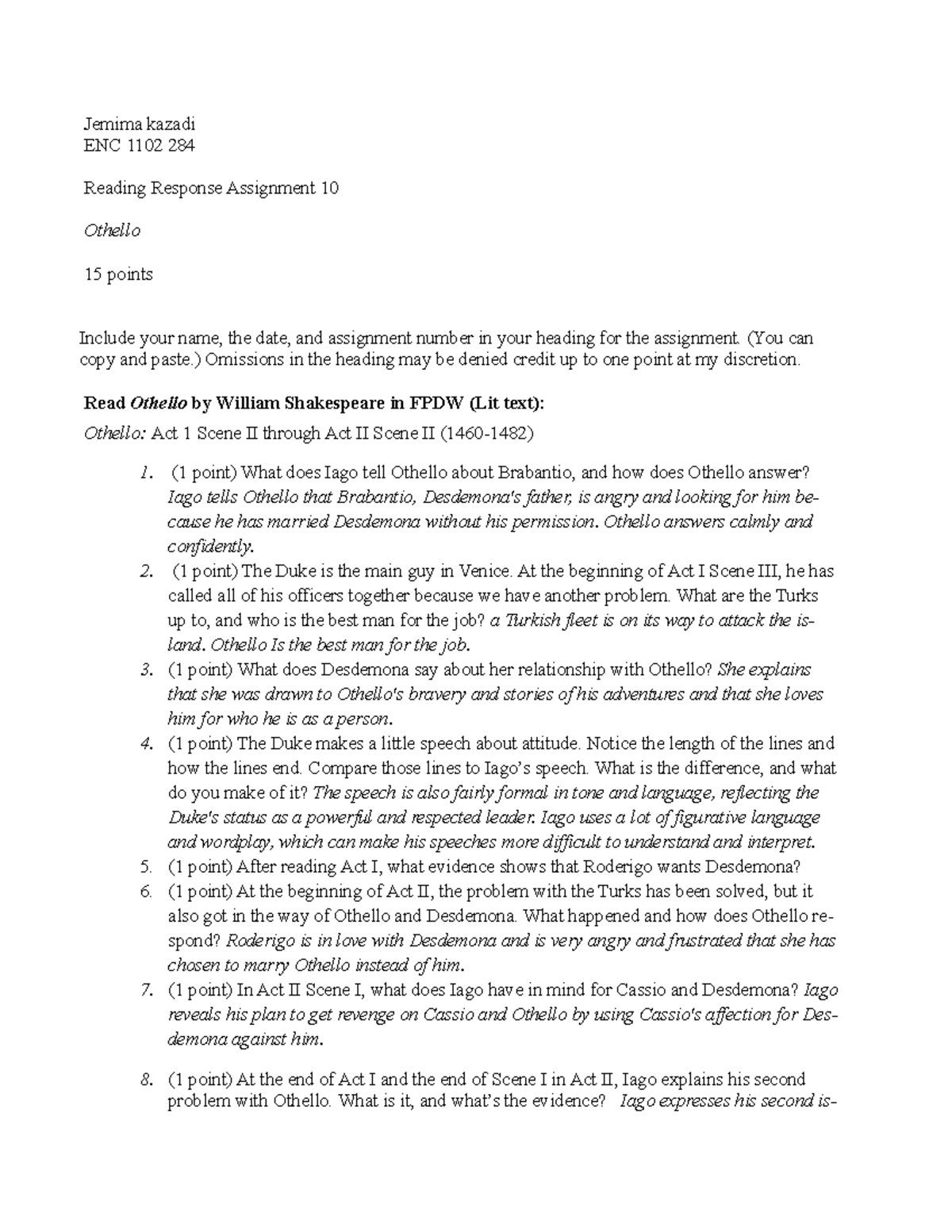 RR10M30 - Read Othello by William Shakespeare in FPDW (Lit text ...