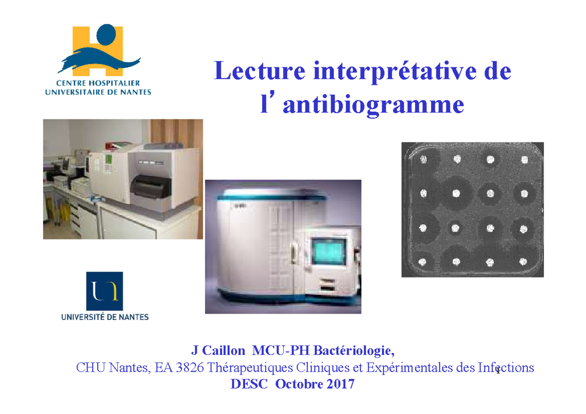 Lectureantibiogramme-desc2017-jcaillon - Lecture interprétative de l ...