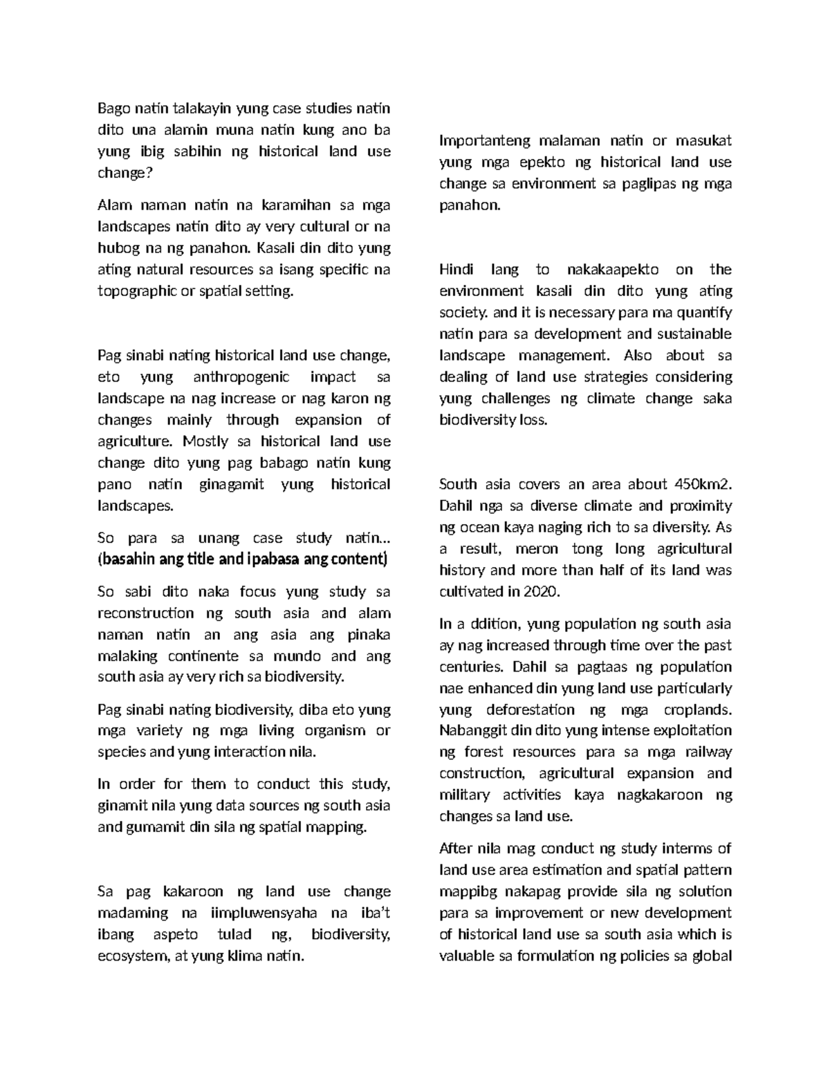 CASE Study - Bago natin talakayin yung case studies natin dito una ...