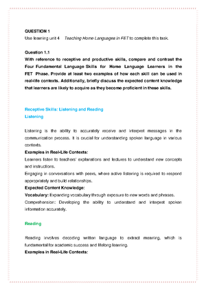 AFL1501 Assignment 6 Portfolio 2024 - AFL ASSIGNMENT 6 Naming you and ...