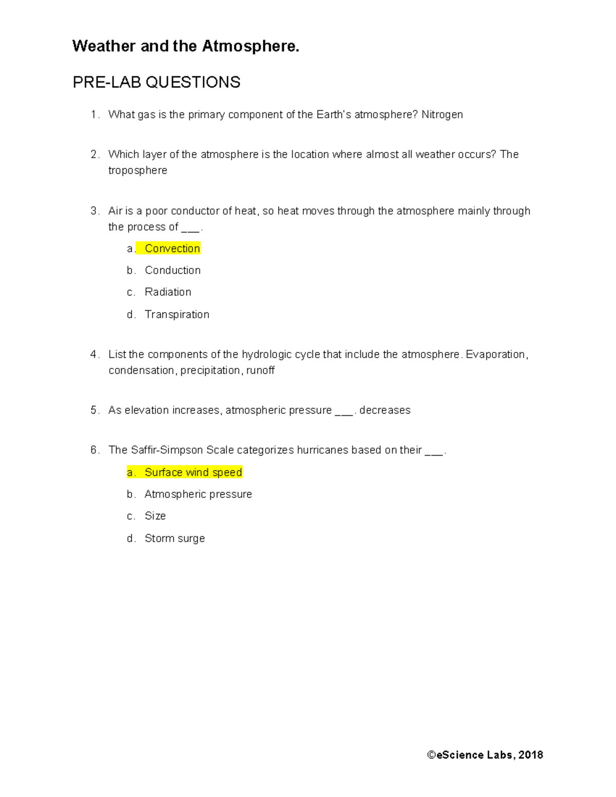 Lab 4-1 questions lab photos tables to submit - Weather and the ...