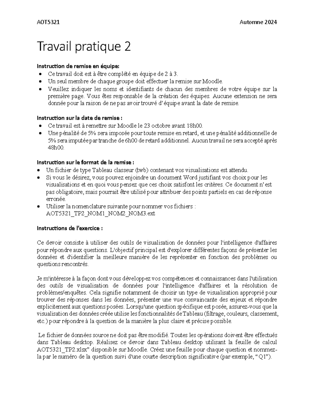 AOT5321 TP2 - travail pratique 2 - AOT5321 Automne 2024 Travail ...