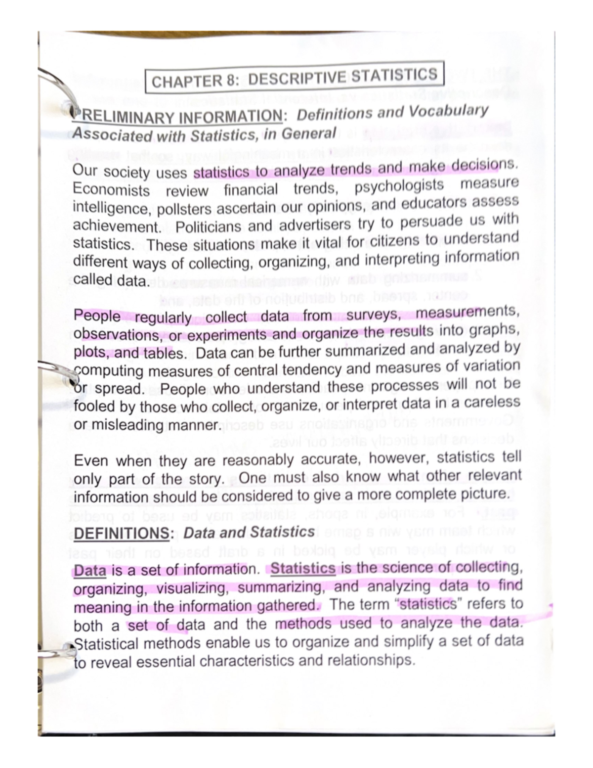 Chapter 8 Descriptive Statistics - MATH 3133 - Studocu