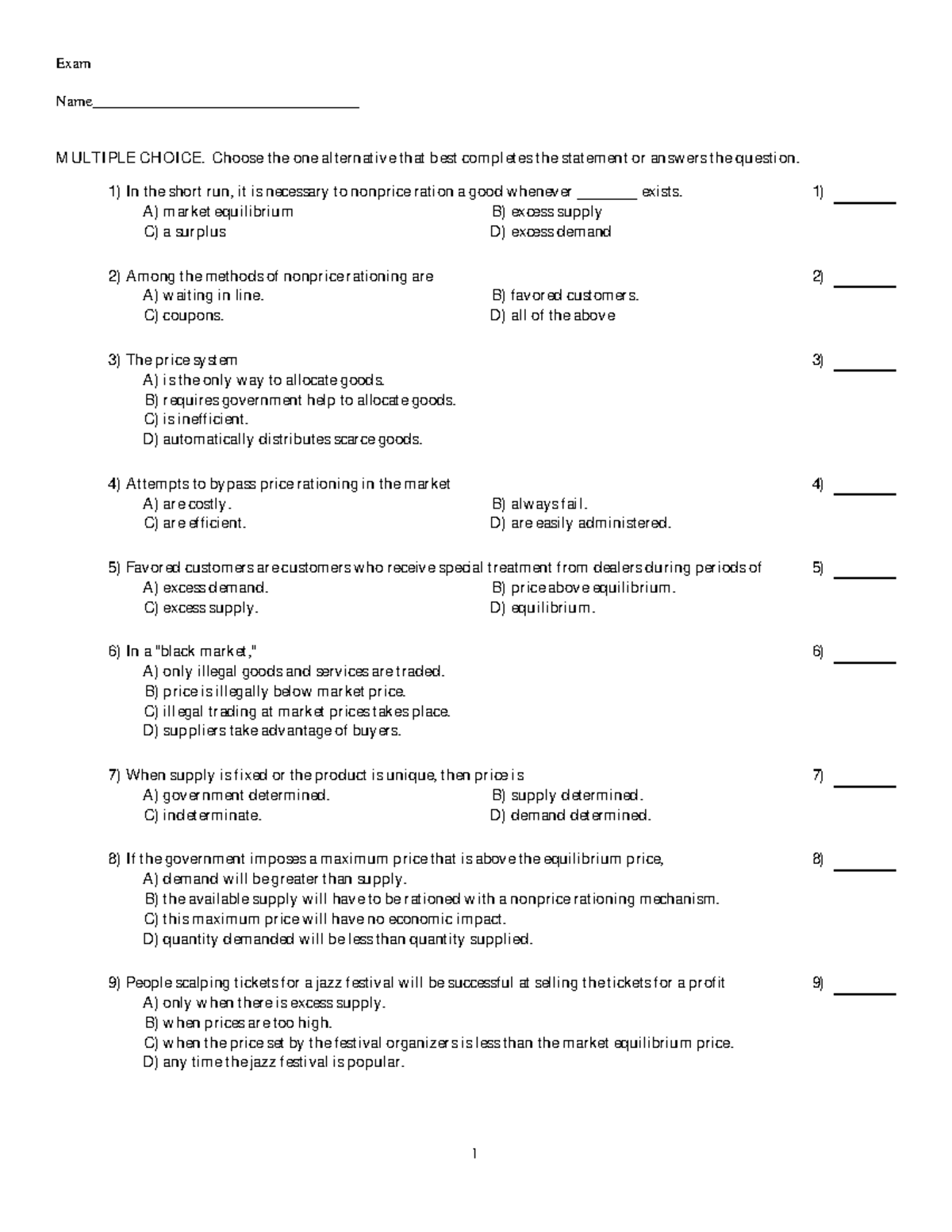 Pdf - M/C with answers - Exam Name ...
