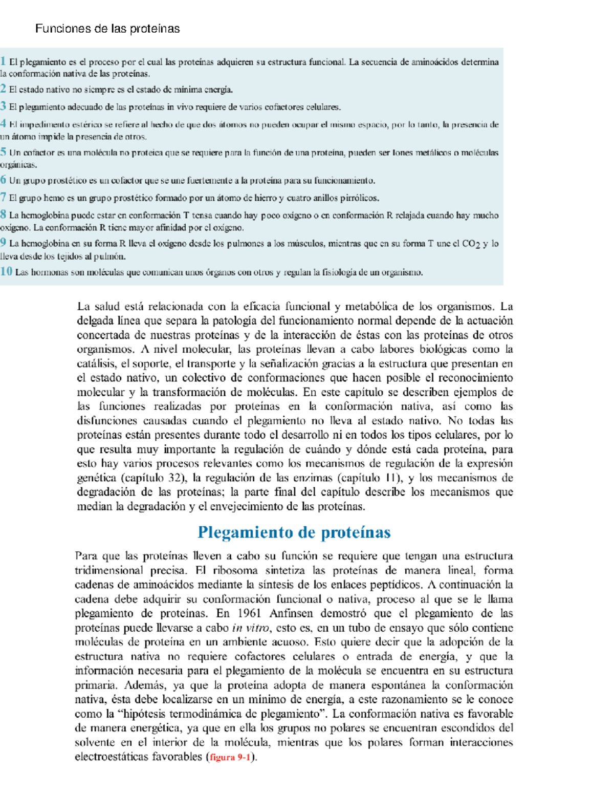 Funciones de las prote Ã nas - Bioquímica - Funciones de las proteínas - Studocu