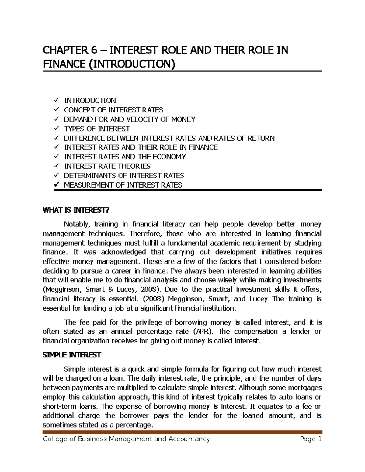 WHAT IS Interest - CHAPTER 6 – INTEREST ROLE AND THEIR ROLE IN FINANCE ...