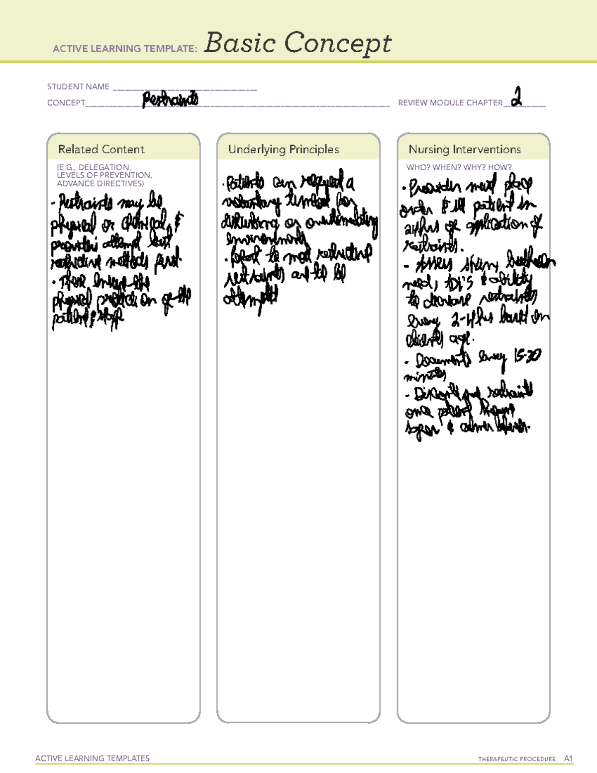 2 - ati template - ACTIVE LEARNING TEMPLATES THERAPEUTIC PROCEDURE A ...