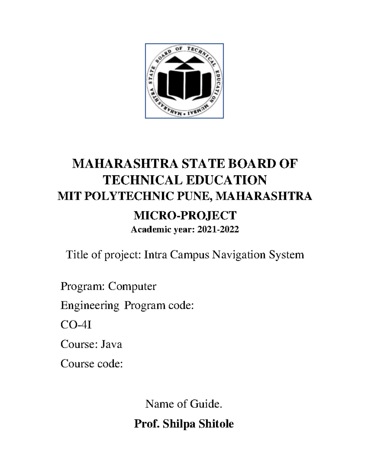 DCN Microproject 37,46,40,53 - MAHARASHTRA STATE BOARD OF TECHNICAL EDUCATION MIT POLYTECHNIC ...
