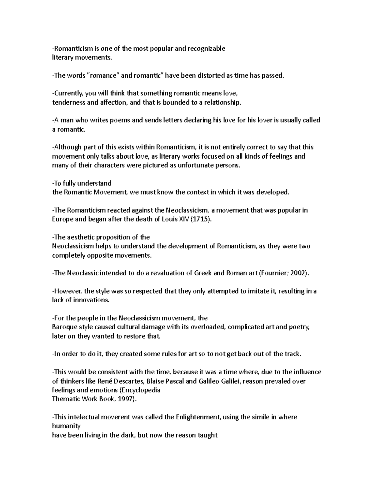 Topic 6 - uw - act 6 guw -Romanticism is one of the most popular and ...