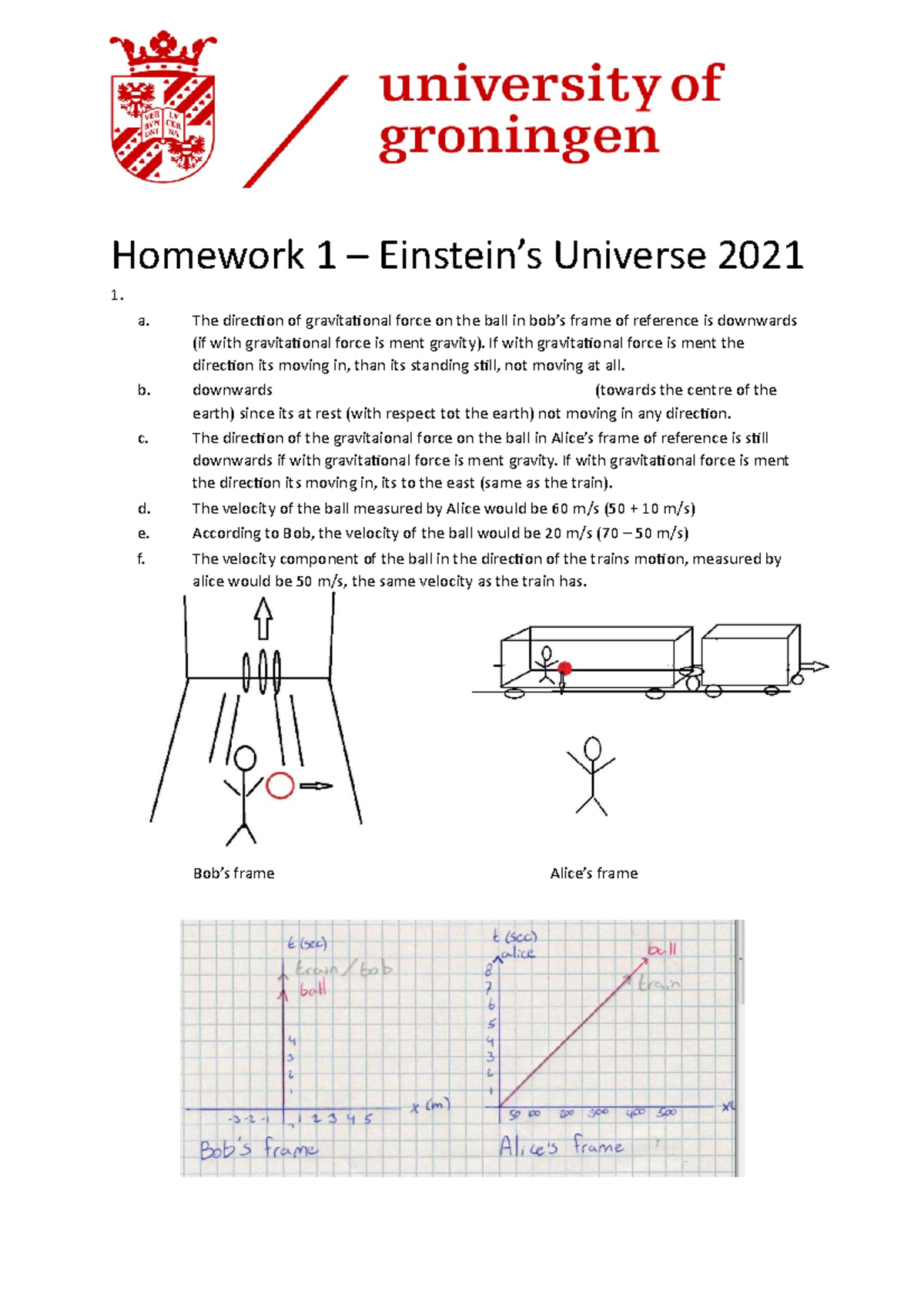 Homework 1 – Einstein’s Universe 2021 - Homework 1 – Einstein’s ...