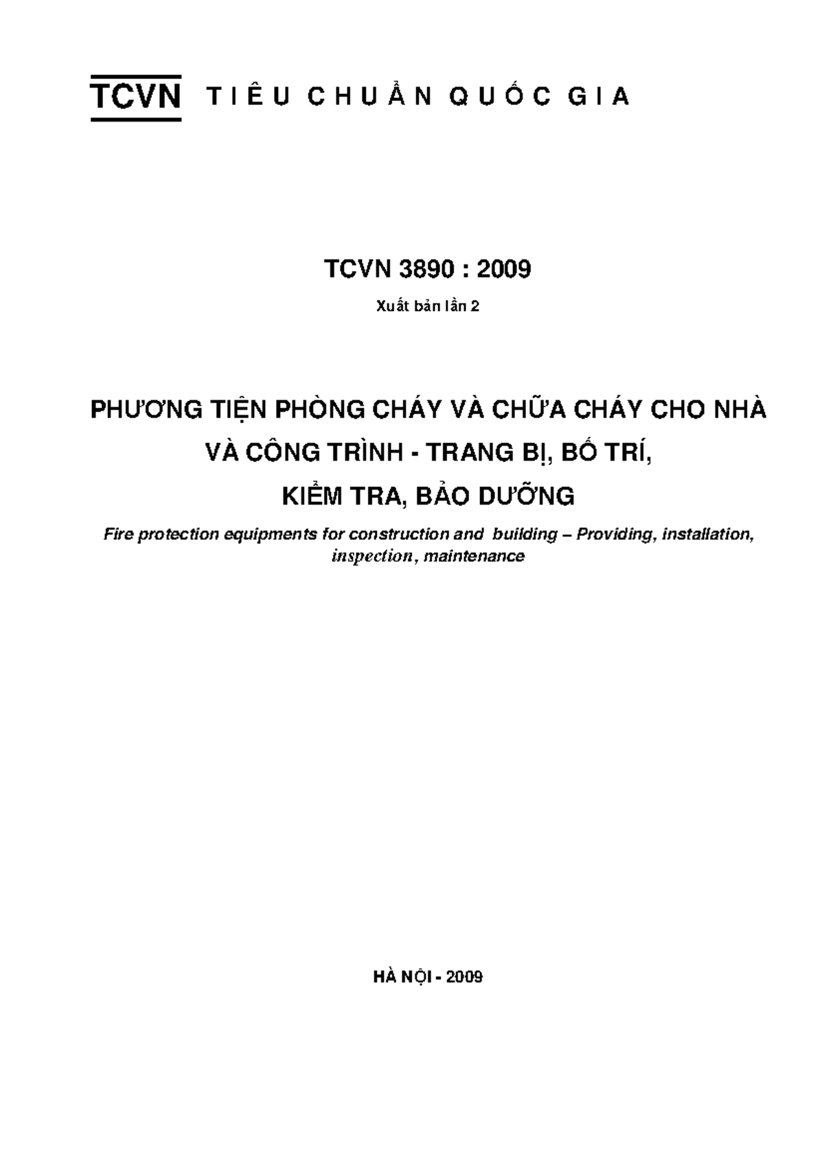Tcvn Pccc 3890 2009 4x1i2 T I Ê U C H U N Q U C G I A Tcvn 3890