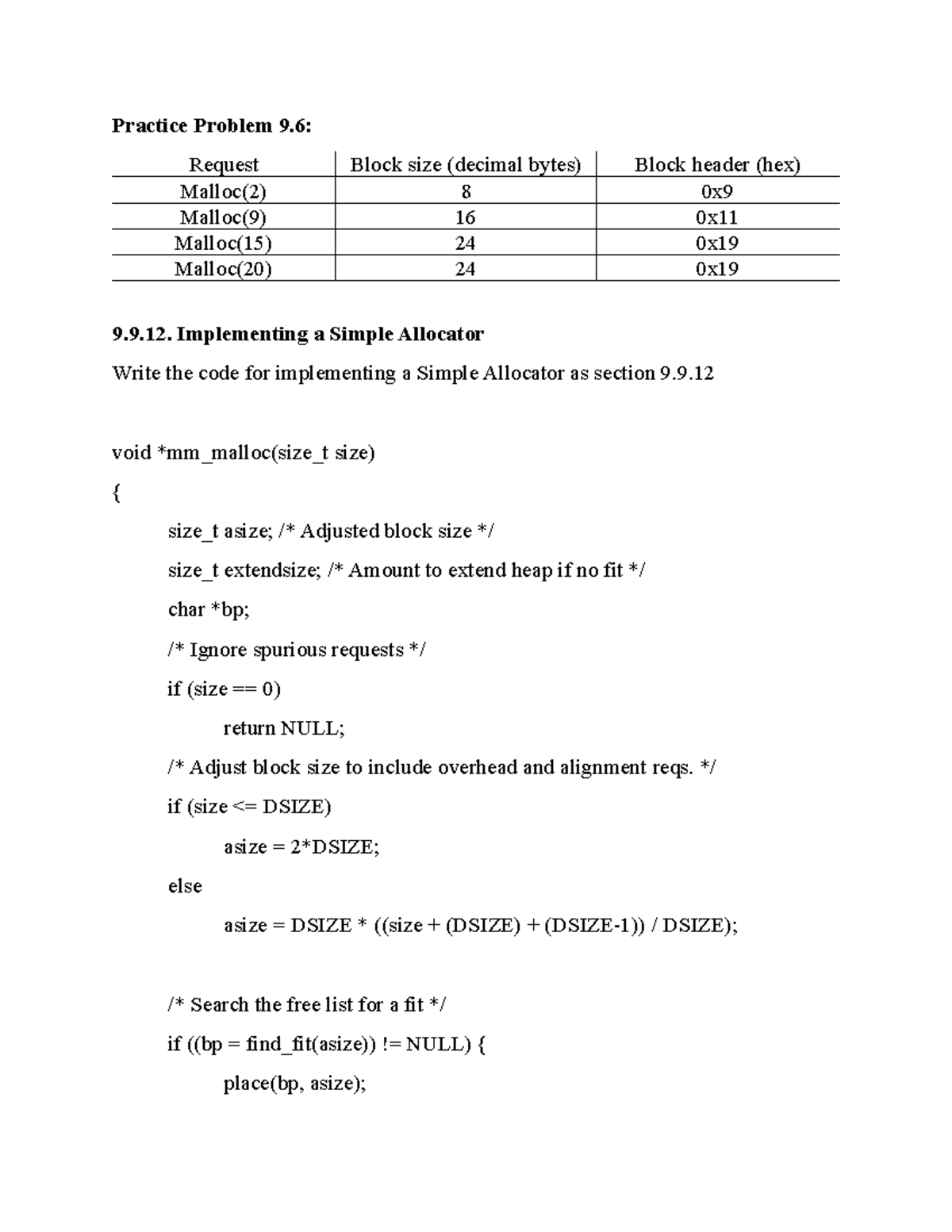 Week 10 - Bài tập tuần 10 - Practice Problem 9: Request Block size ...
